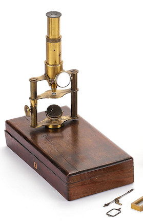 Bonhams : A compound monocular microscope, probably French, mid 19th ...
