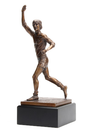 Bonhams : A limited edition bronze statue of George Best