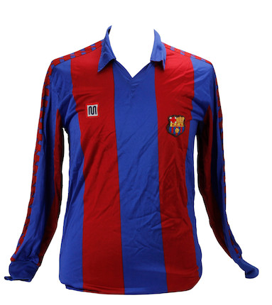 Bonhams : Gary Lineker Barcelona full match issued kit