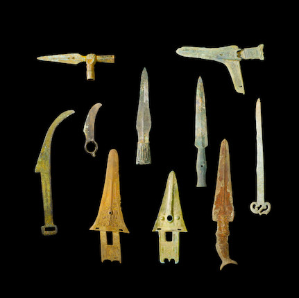 Bonhams : Ten bronze weapons Eastern Han dynasty, Dian culture