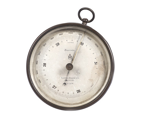 Bonhams : An early 20th century brass compensated aneroid barometer ...