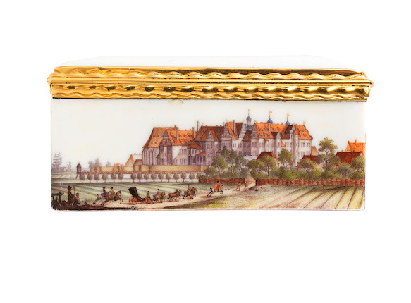 Bonhams : A magnificent Meissen gold-mounted Royal snuff box made for ...