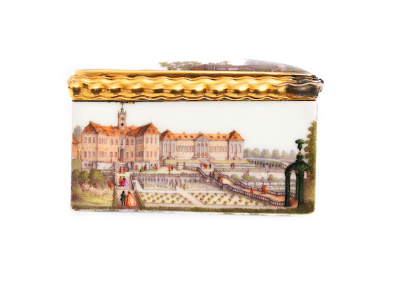 Bonhams : A magnificent Meissen gold-mounted Royal snuff box made for ...