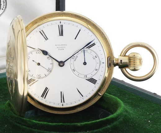 Bonhams : Victor Kullberg. A fine and rare 18ct gold full hunter free ...