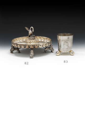 Bonhams : A late 17th/early 18th century German silver and parcel gilt ...