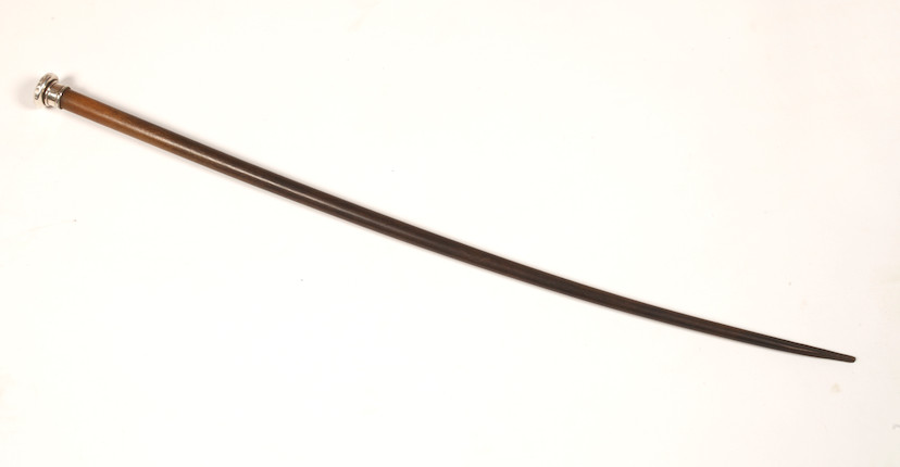 Bonhams : A Victorian Rhino horn swagger stick 66cm long