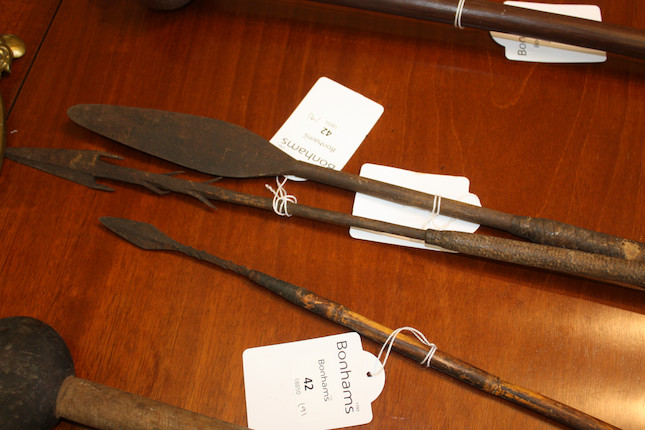Bonhams : A group of tribal weapons