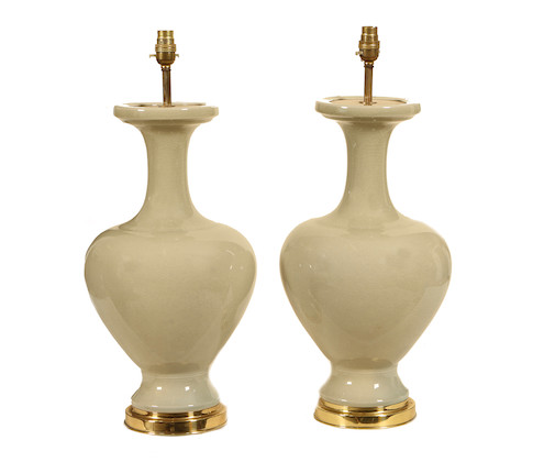 Bonhams : A pair of ceramic lamp bases