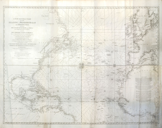 Bonhams : ATLANTIC OCEAN and ISLANDS BLACHFORD (ROBERT) A New Chart of ...