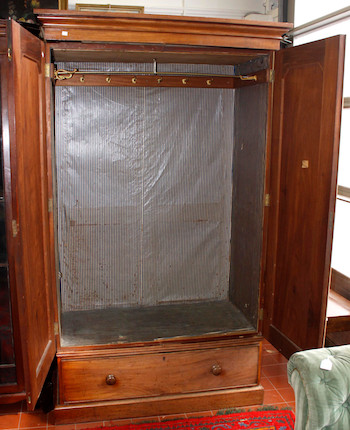 Bonhams : A Victorian mahogany wardrobe, the moulded cornice above a ...