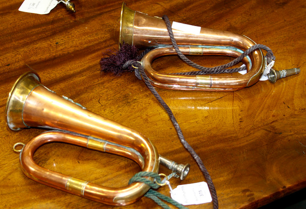 Bonhams : Two Regimental Bugles