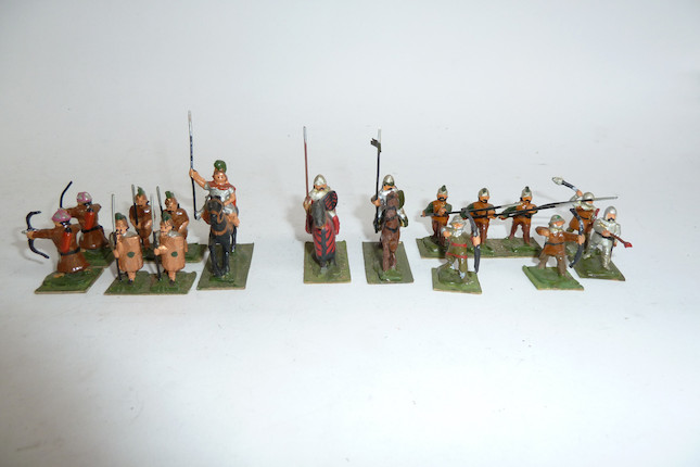 Bonhams : 25mm Roman and Medieval metal Wargaming figures 920 approx