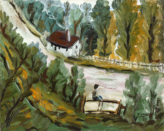 Bonhams : Roy Turner Durrant (British, 1925-1998) Figure on a fence ...