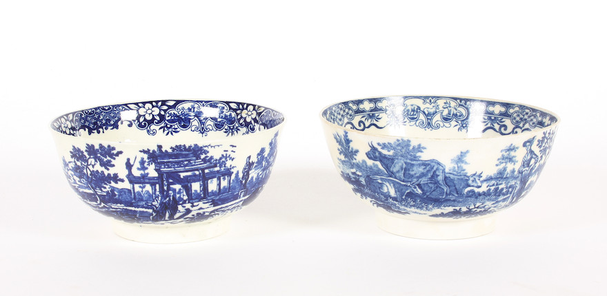 Bonhams : Two Worcester bowls, circa 1770-80