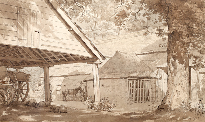 Bonhams : Randolph Schwabe (British, 1885-1948) Charing Village, Kent