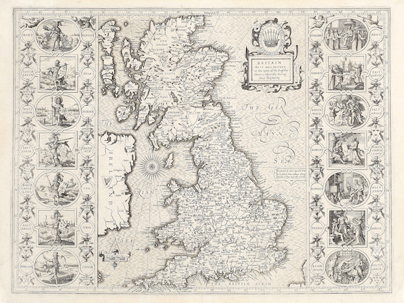Bonhams : HEPTARCHY SPEED (JOHN) Britain as it was devided in the tyme ...