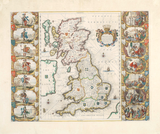 Bonhams : HEPTARCHY JANSSONIUS (JOANNES) Britannia prout divisa fuit ...