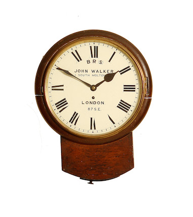 Bonhams : An early 20th century mahogany drop dial railway clock John ...