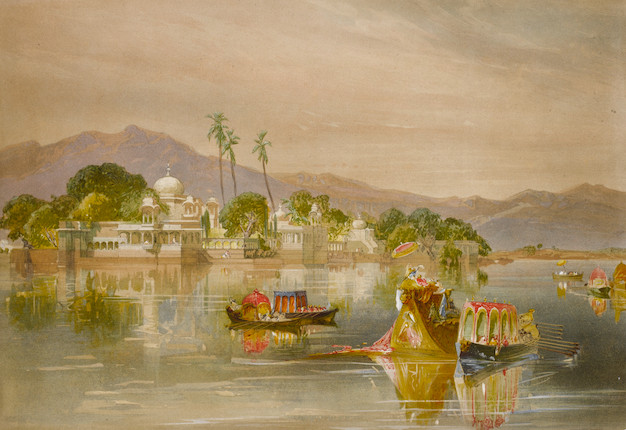 Bonhams : SIMPSON (WILLIAM) The Summer Palace on the Lake of Oodeypore ...
