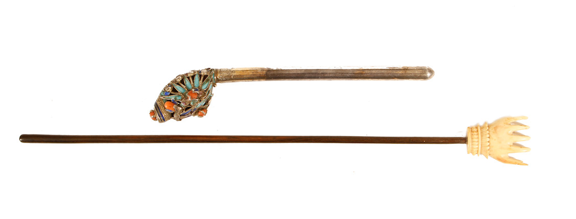 Bonhams : A late 18th / early 19th century Indian ivory and stained ...