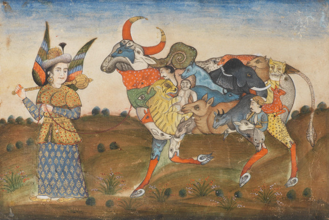 Bonhams : A composite ox made up of humans and animals, led by a female ...