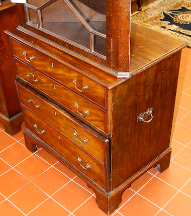 Bonhams : A low mahogany cabinet,faced as four dummy drawers, converted ...