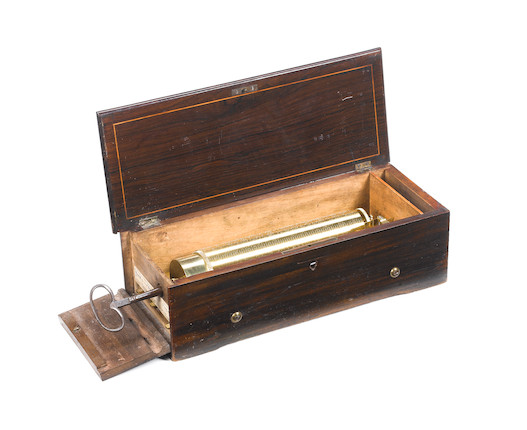 Bonhams : A small early key-wind musical box playing six airs, by ...