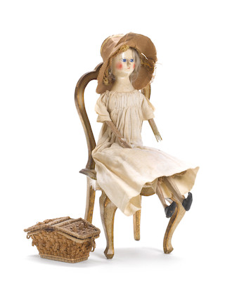 Bonhams : George III English painted wooden doll, circa 1780 2