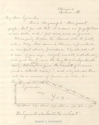 Bonhams : STEVENSON (ROBERT LOUIS) Autograph letter signed, to John ...