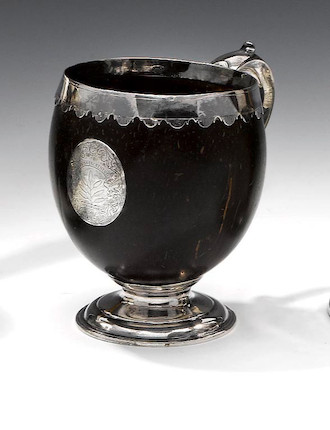 Bonhams : An early 18th century silver-mounted coconut shell mug, by ...