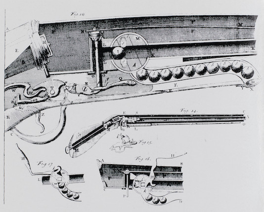 Bonhams : A Fine And Very Rare 38-Bore Breech-Loading Repeating ...
