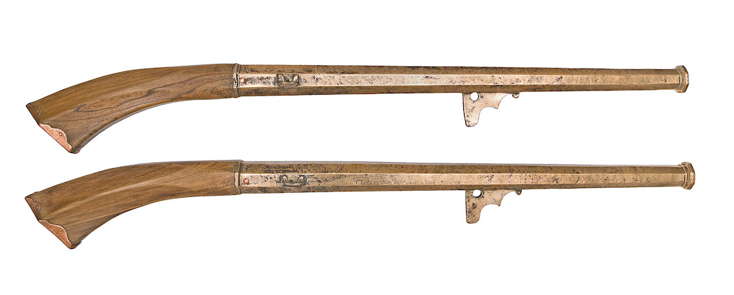 Bonhams : Two German Bronze Hackbut Barrels