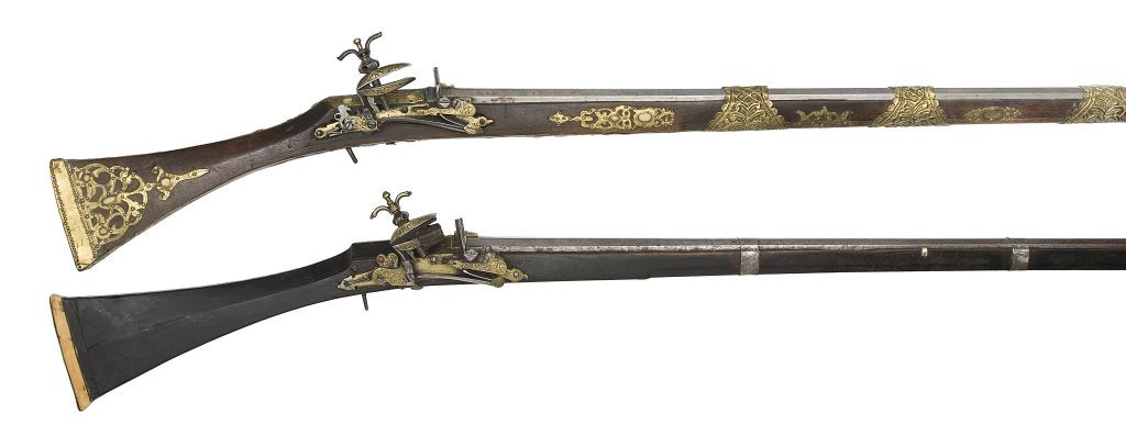 Bonhams : A North African 15-Bore Brass-Mounted Toe-Lock Gun, And ...