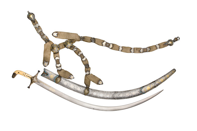 Bonhams : An Indo-Persian Shamshir With Daghestani Scabbard And ...
