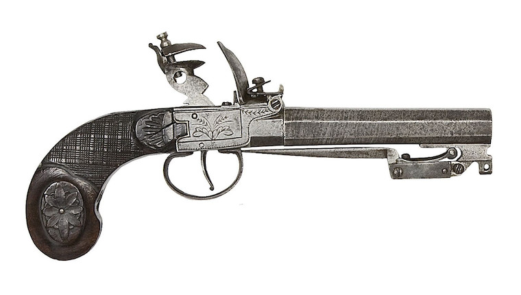 Bonhams : A Liège 40-Bore Flintlock Box-Lock Pistol