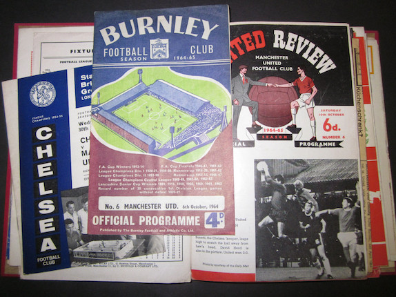 Bonhams : A collection of 1964/65 Manchester United programmes