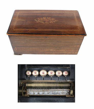 Bonhams : A twelve air cylinder musical box by Junot, circa 1883,