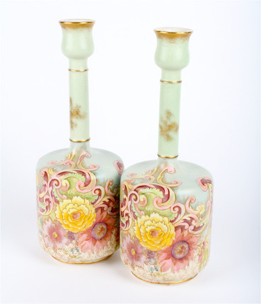 Bonhams : A pair of Old Hall pottery vases Circa 1900