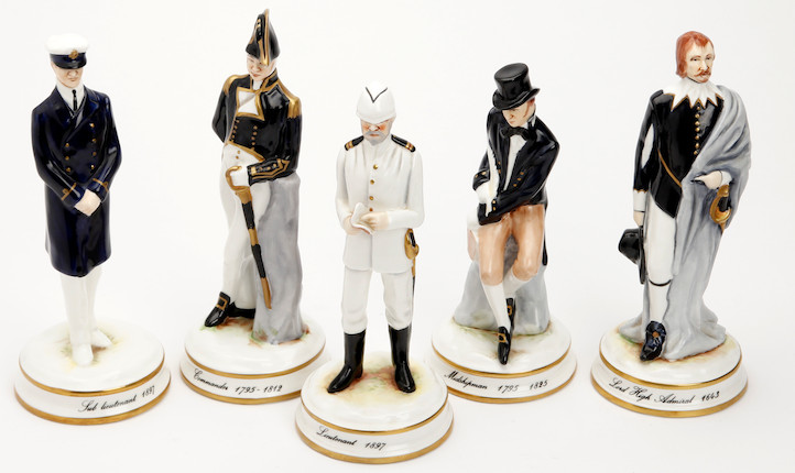 Bonhams : A collection of five Michael Sutty 'Officers of The Royal ...