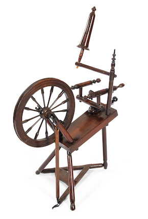 Bonhams : A Scottish fruitwood and ash spinning wheel, by Thomas ...