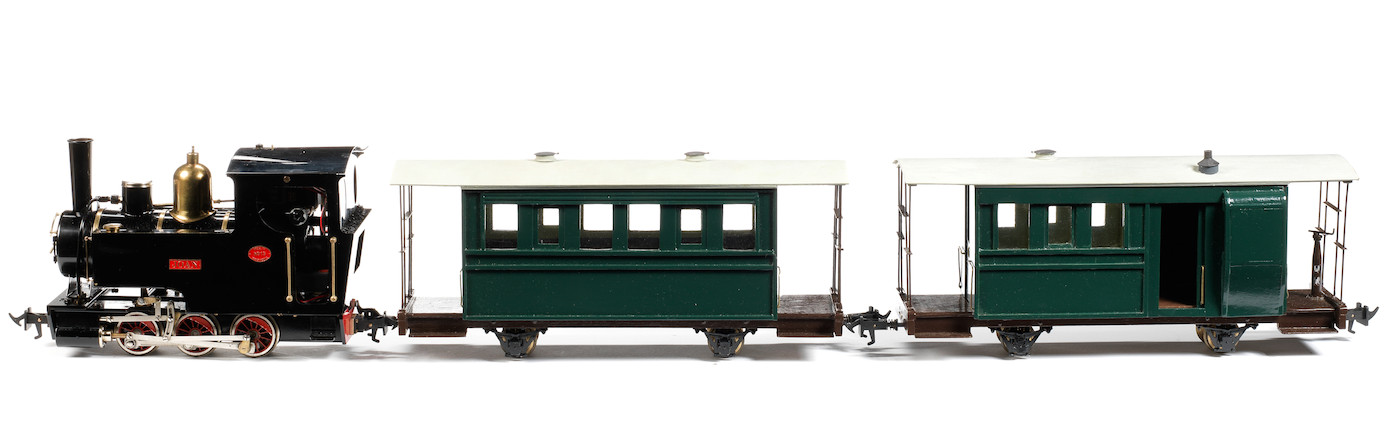 Bonhams : 1 1/4in narrow gauge live steam remote control 0-6-0 side ...