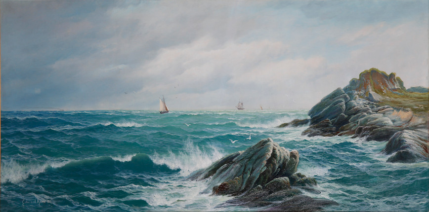 Bonhams : Edward Moore (British, 19th Century) Open seascape