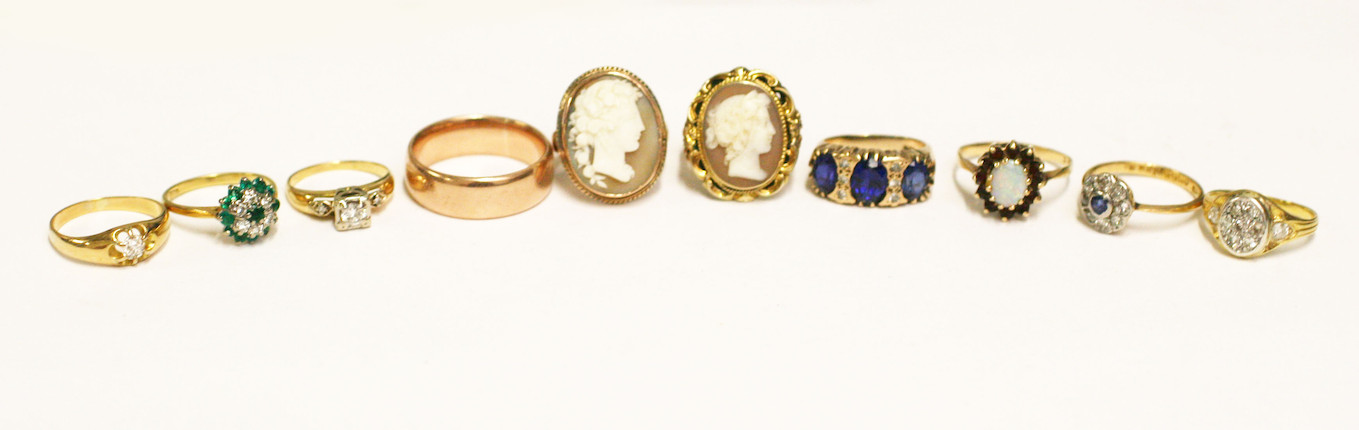 Bonhams : A collection of rings,