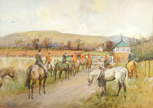 Bonhams : Michael Lyne (British, 1912-1989) The Old Berks hunt ...