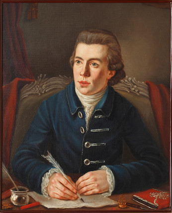 Bonhams : English School, 18th Century style Portrait of a seated man ...