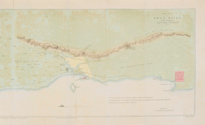 Bonhams : WESTERN AUSTRALIA STIRLING (JAMES, Surveyor) Swan River ...