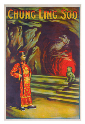 Bonhams : MAGIC POSTER - CHUNG LING SOO, large colour lithographed poster