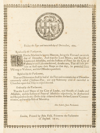 Bonhams : PROCLAMATIONS and ACTS. 'Scarce Proclamations, Resolves, &c ...