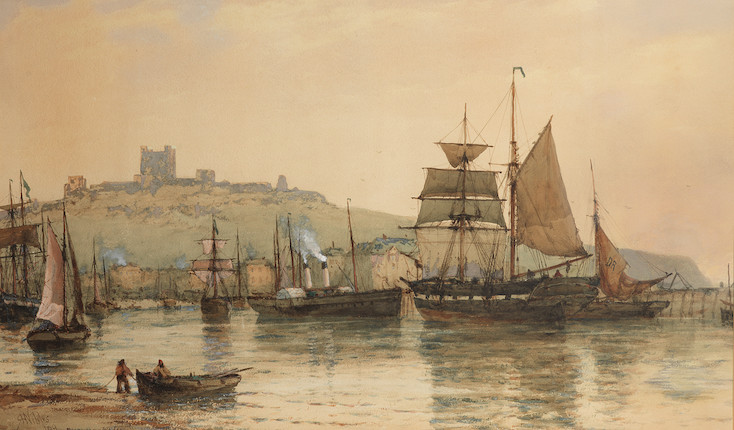 Bonhams : Richard Henry Nibbs (British, 1816-1893) Dover Harbour