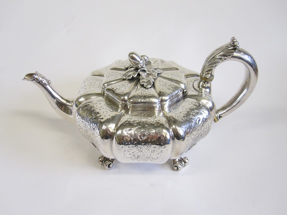 Bonhams : An early Victorian silver teapot By John Mortimer and John ...
